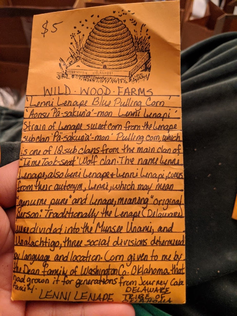 'Aonsu Pä-sakun'a'-mon Lenni Lenapi' (Lenni Lenape Blue Pulling Corn ...